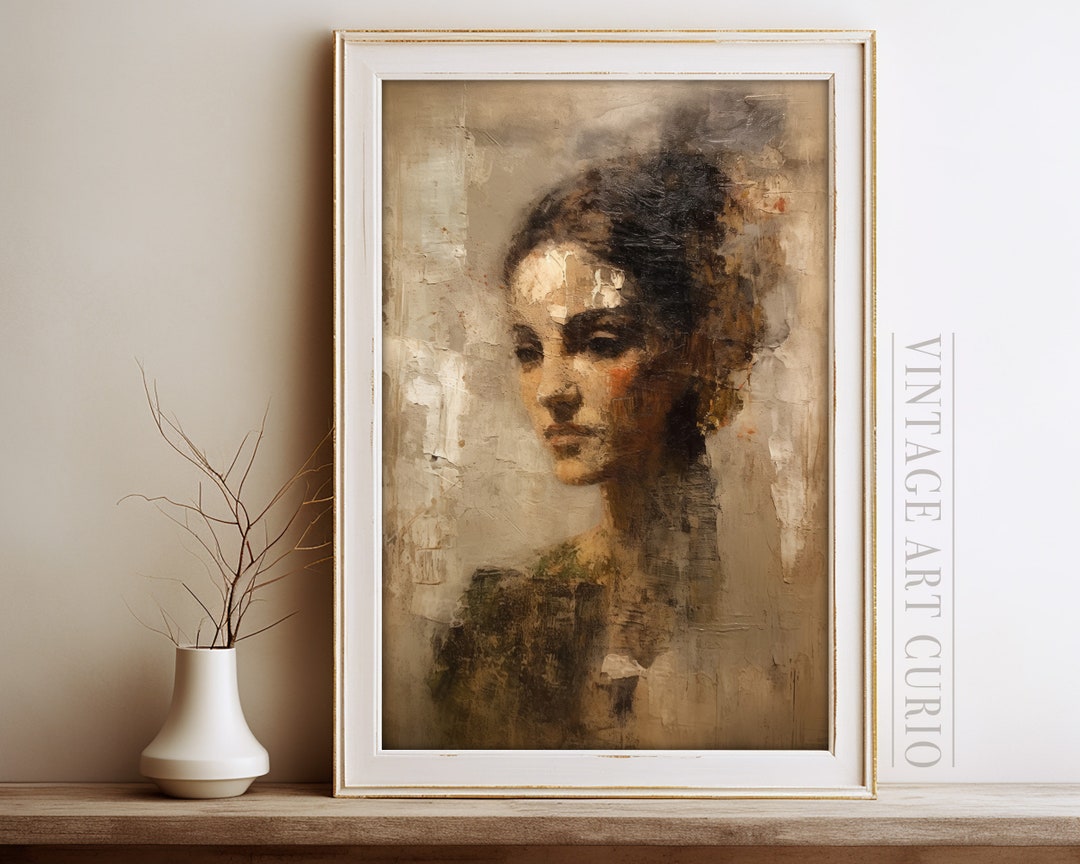 Vintage Girl Portrait Painting | Antique Portrait | Vintage PRINTABLE ...