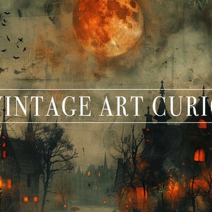 Witchy Halloween TV Frame Art, Haunted House, Rustic Farmhouse ...