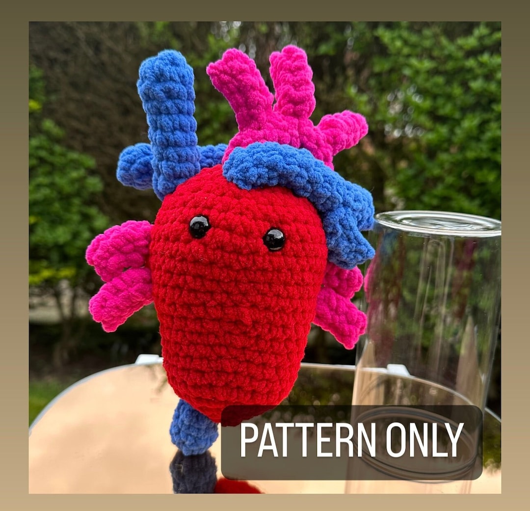 PATTERN ONLY - Crochet Anatomical Heart Pattern - Etsy