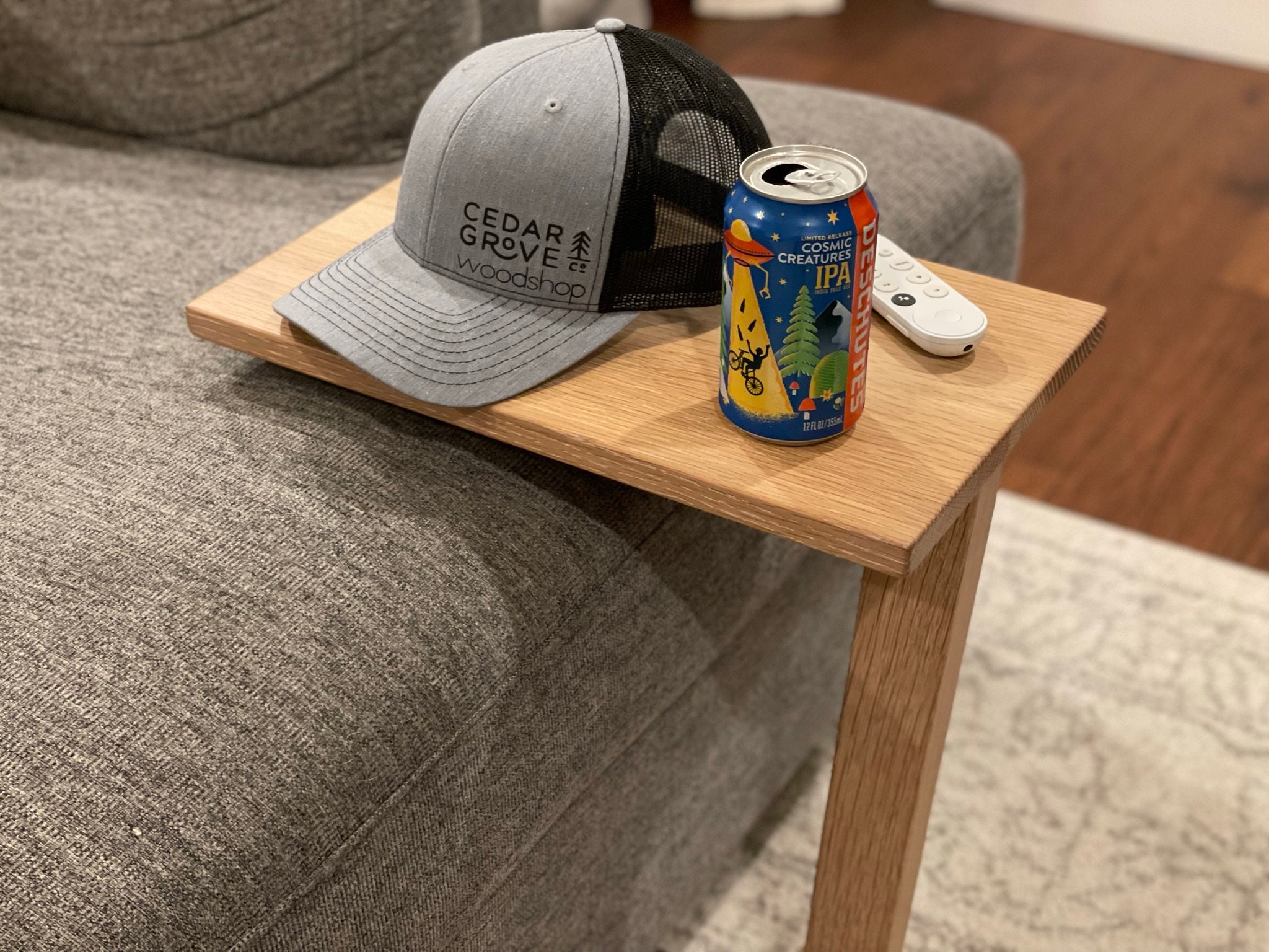 Solid Wood MCM C-table - Etsy