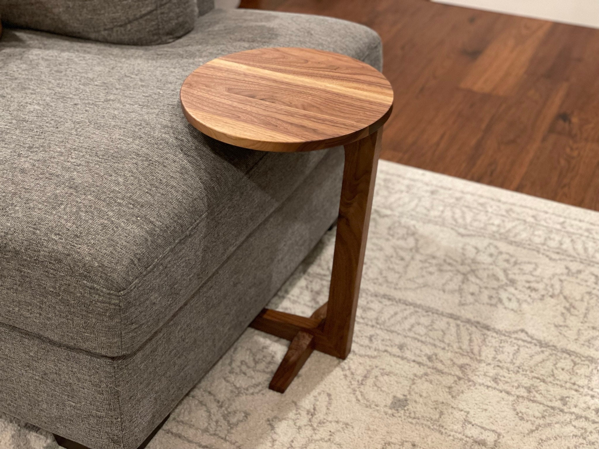 Solid Wood MCM C-table - Etsy