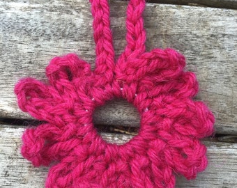 Crochet Sakura Flower Crochet Keychain Crochet Flower - Etsy