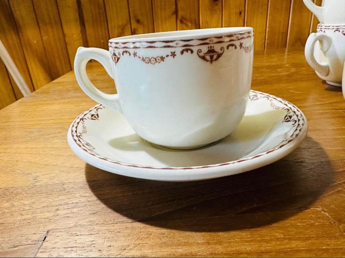 Vintage Cups & Saucers Grindley Hotel Ware Set Loftus Moran Pty ...