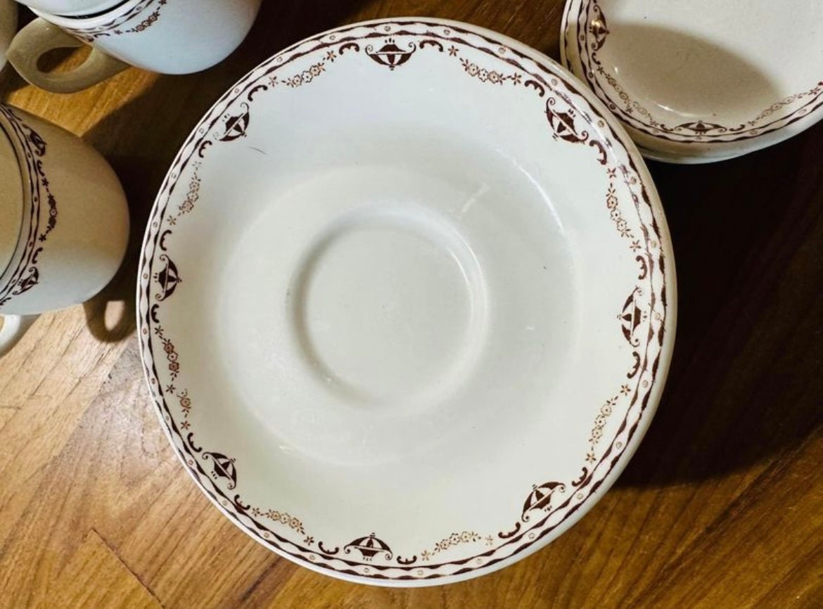 Vintage Cups & Saucers Grindley Hotel Ware Set Loftus Moran Pty ...