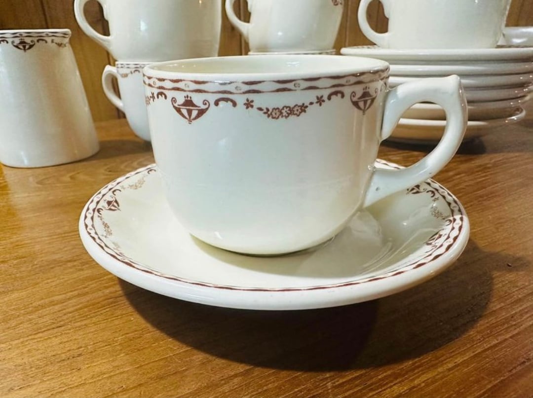 Vintage Cups & Saucers Grindley Hotel Ware Set Loftus Moran Pty ...