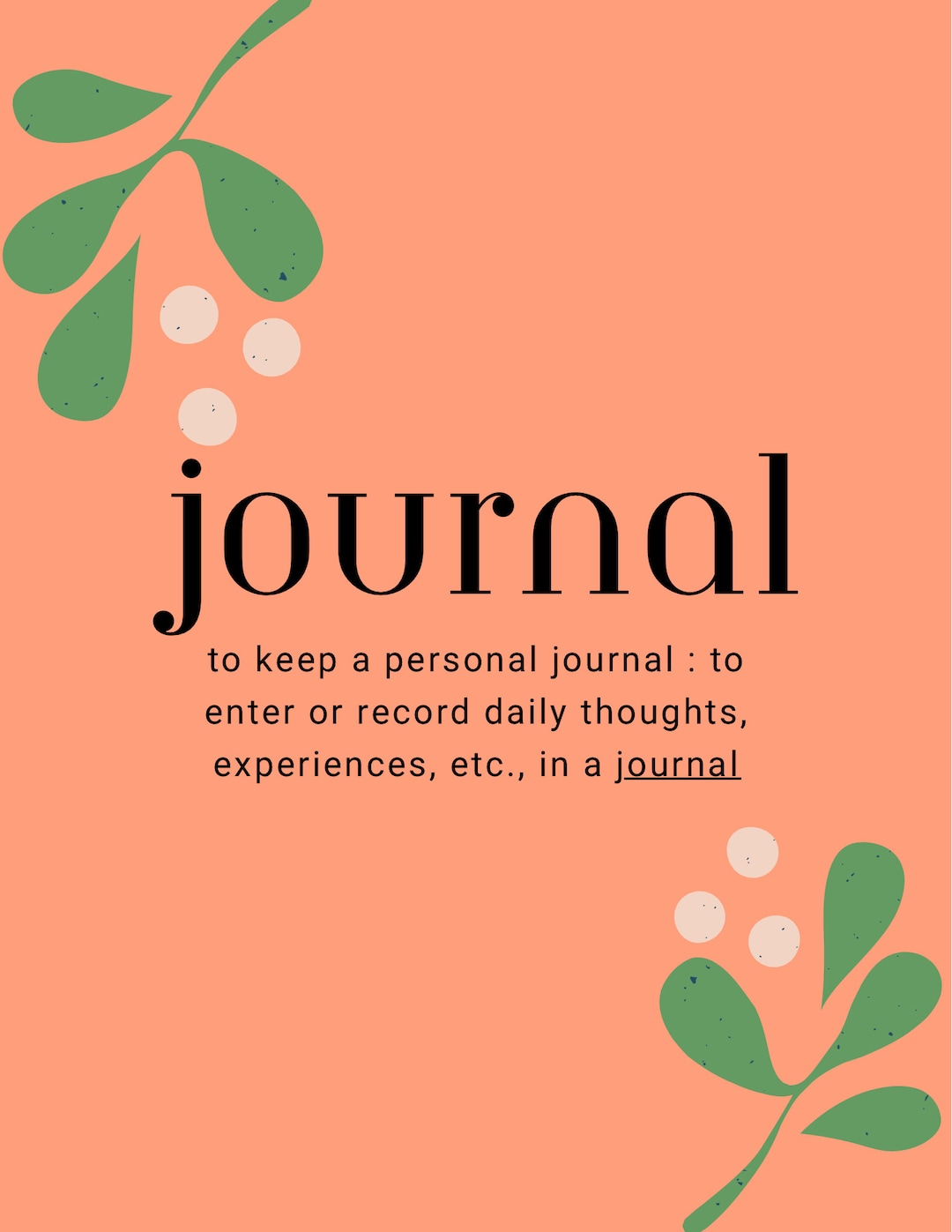 Peach Journal Digital Download - Etsy