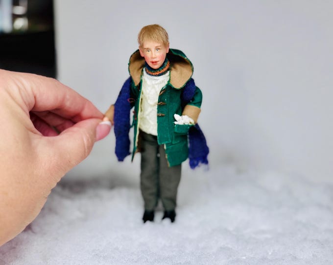 OOAK Kevin Miniature Doll 1:12 Scale • 13 Cm Handmade Polymer Clay ...