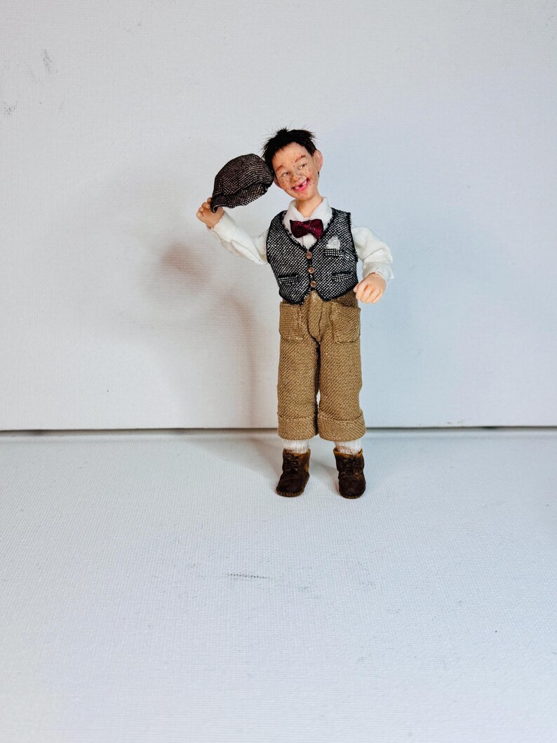 OOAK Miniature Boy Art Doll 1:12 Scale – Handmade Polymer Clay Doll, 11 ...