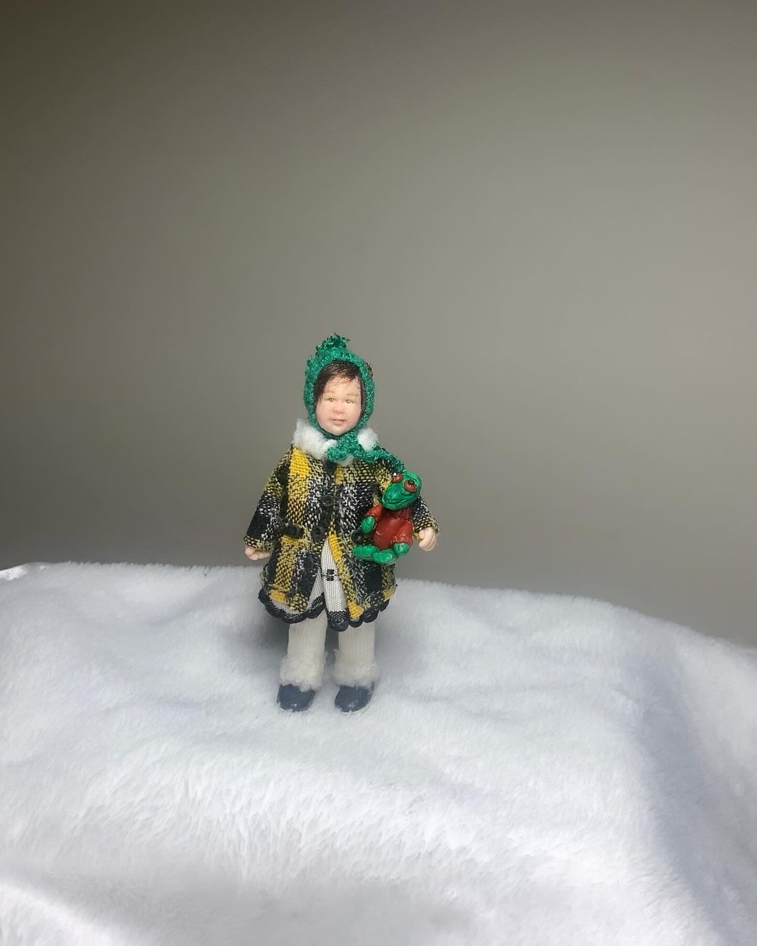 1:12 Scale Polymer Clay Girl, Collectable Handmade Miniature Dolls by ...