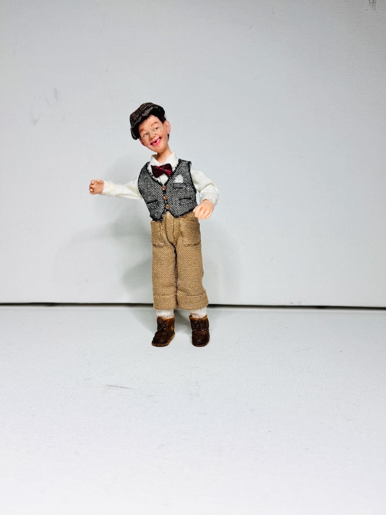 OOAK Miniature Boy Art Doll 1:12 Scale – Handmade Polymer Clay Doll, 11 ...