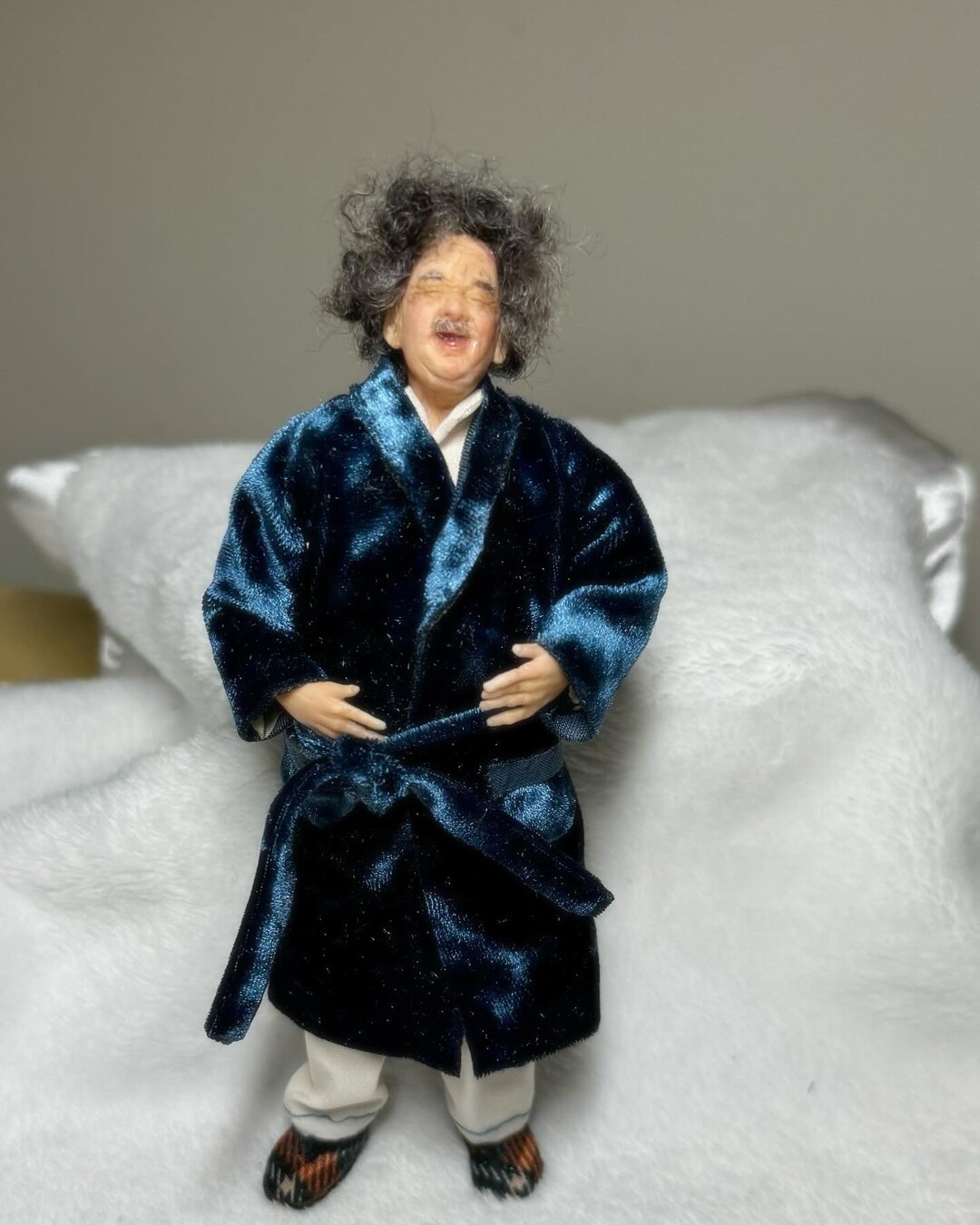 Miniature OOAK Polymer Clay Hand Sculpted Male Figure, Grandfather, Man ...