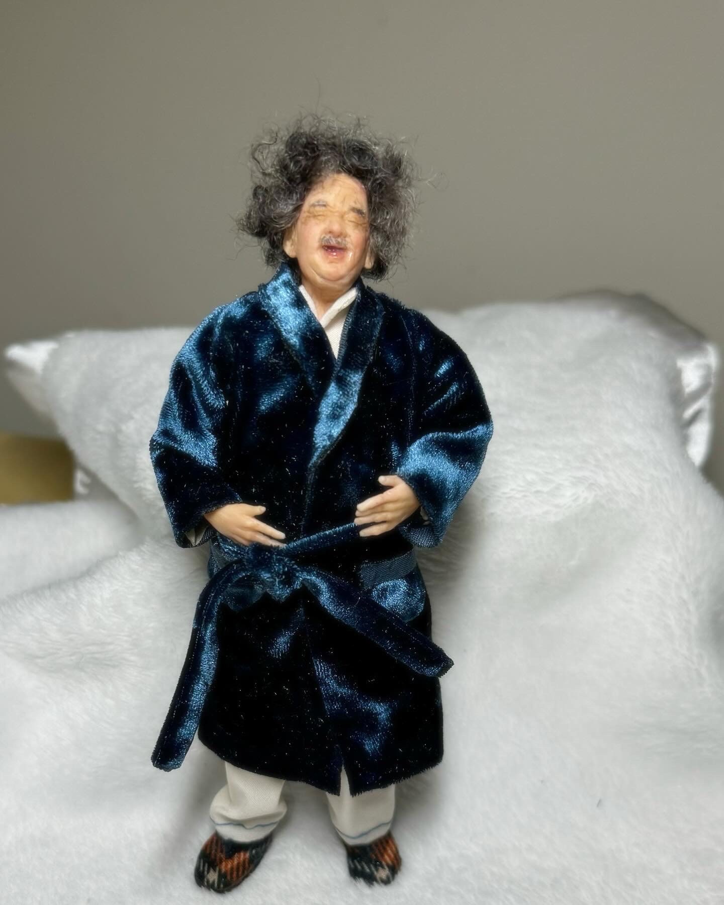 Miniature OOAK Polymer Clay Hand Sculpted Male Figure, Grandfather, Man ...