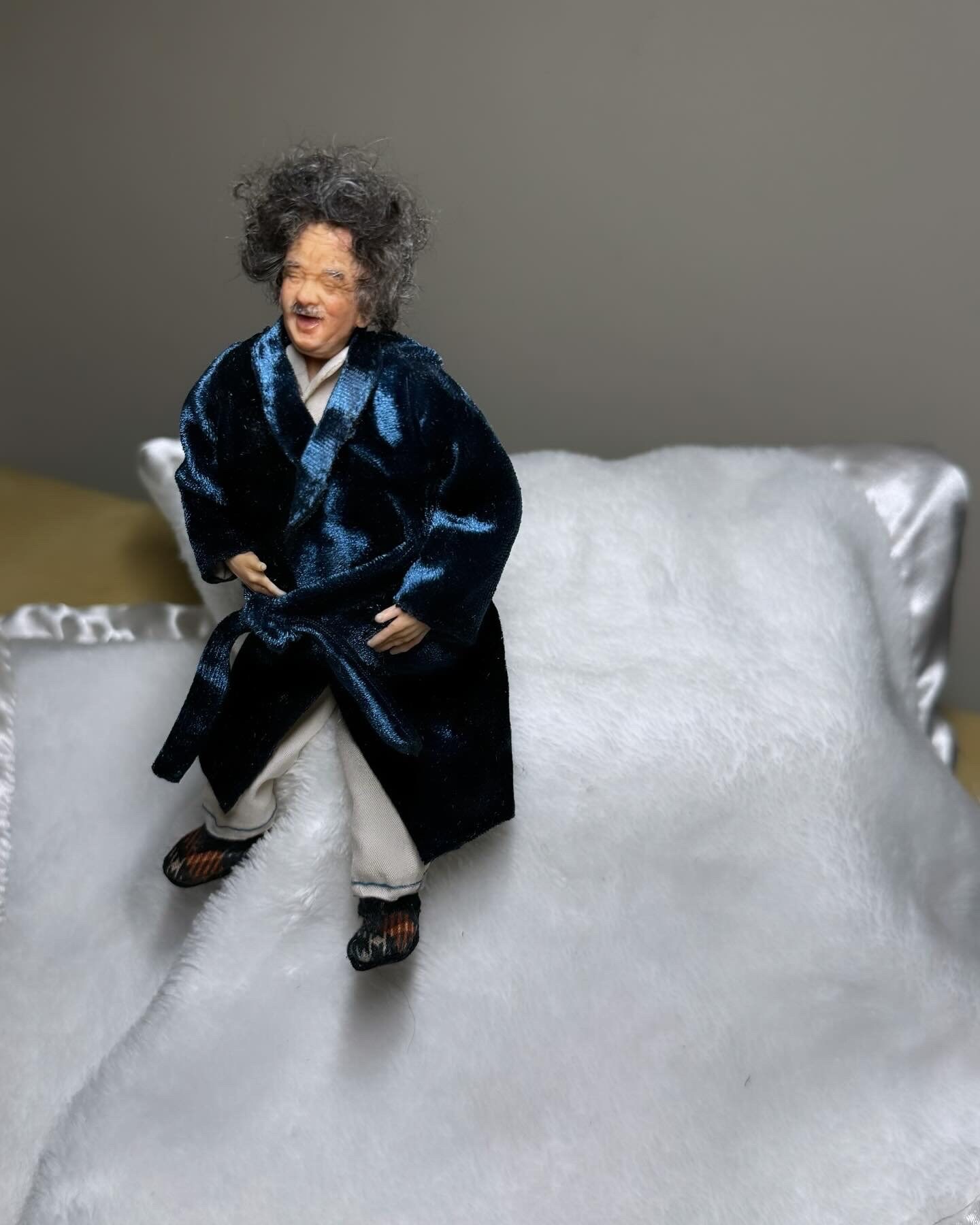 Miniature OOAK Polymer Clay Hand Sculpted Male Figure, Grandfather, Man ...