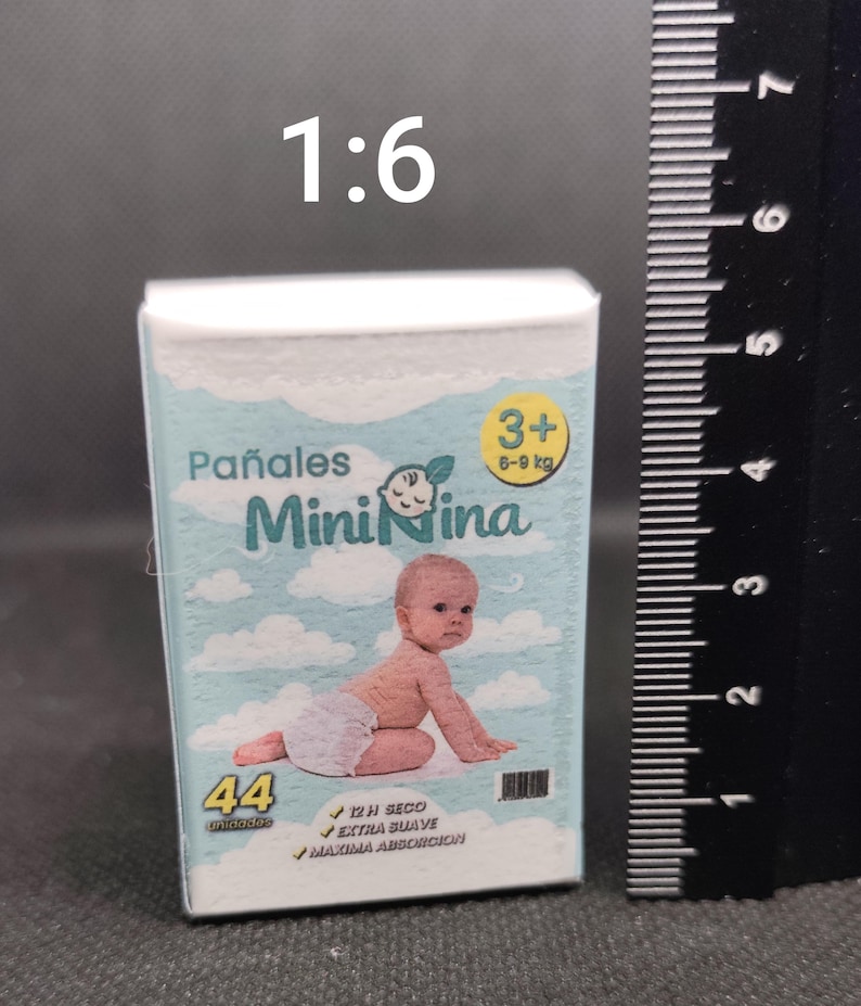 1:6 Scale Miniature Baby Set – Diapers, Wipes, Bottles, and Rattles ...