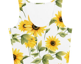 Crochet Sunflower Crop Top/girl Crochet Summer Top/handmade Gift - Etsy