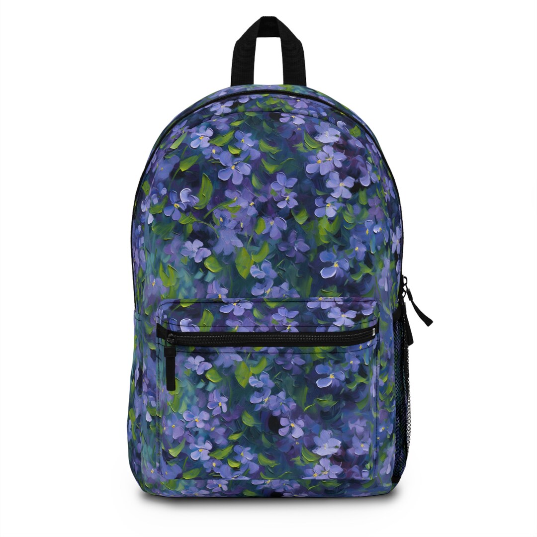 Periwinkle Oil Painting Waterproof Backpack - Etsy