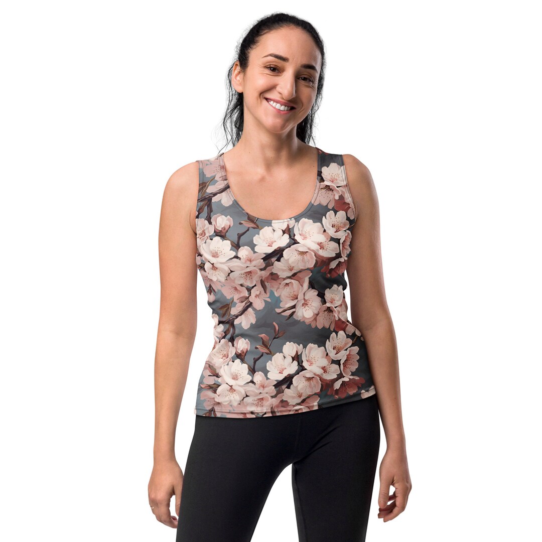 Cherry Blossom Sublimation Cut & Sew Tank Top - Etsy