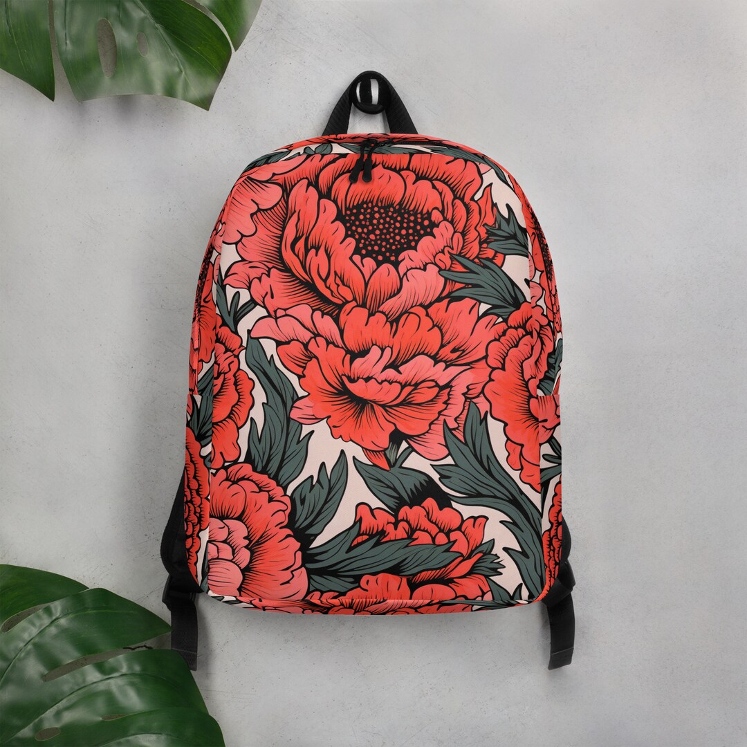 Peony Minimalist Backpack - Etsy