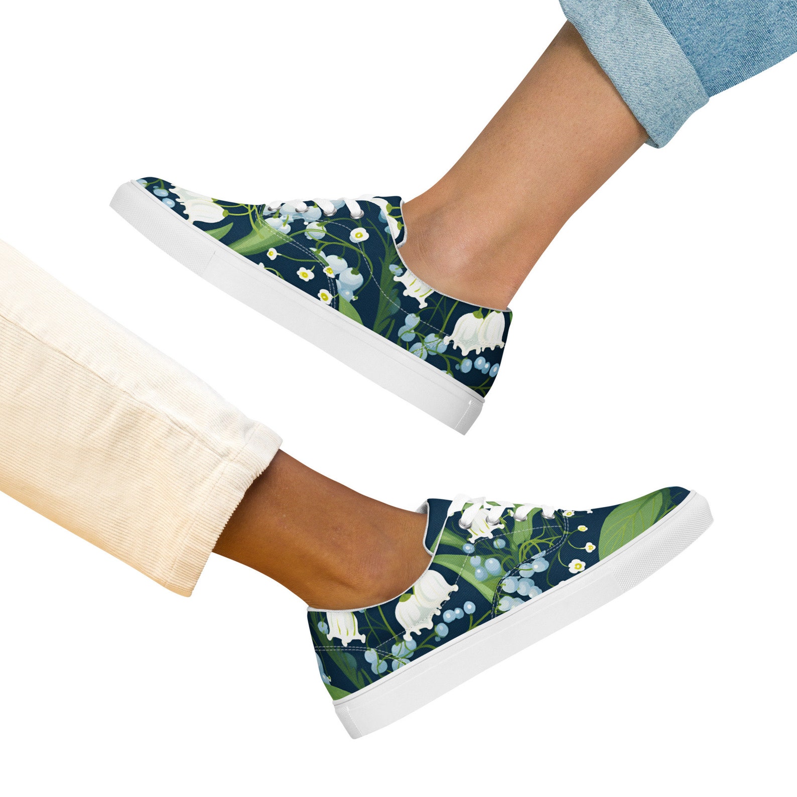 Lily of the Valley Women’s Lace-up Canvas Shoes - Etsy