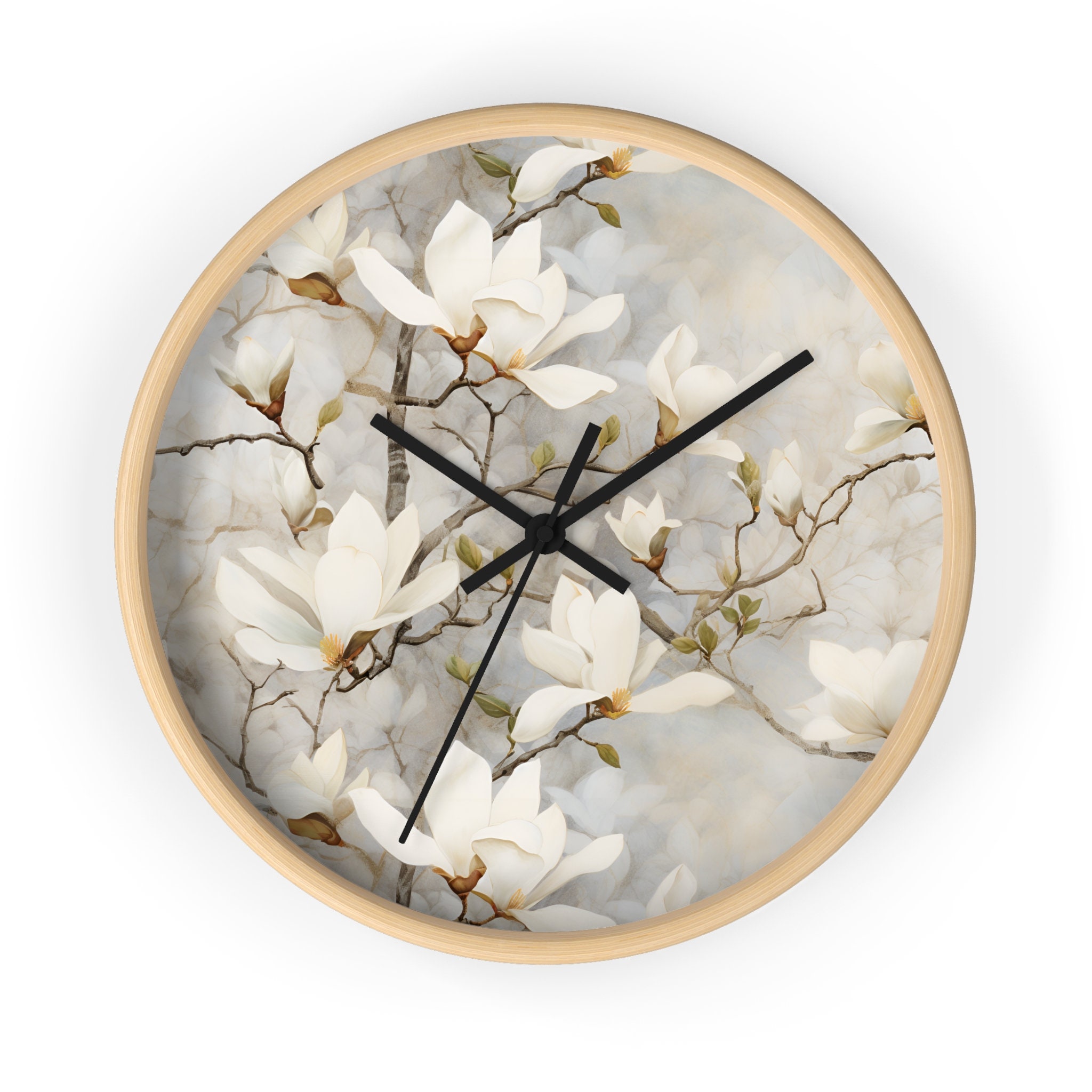 Magnolia Wall Clock - Etsy