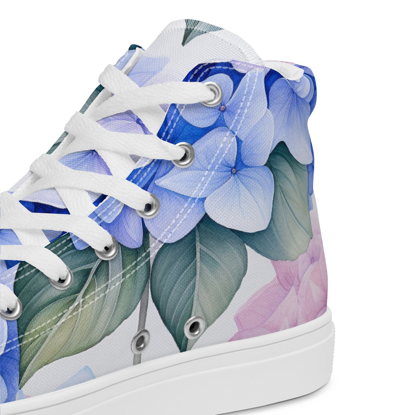 Hydrangea Women’s High Top Canvas Shoes - Etsy