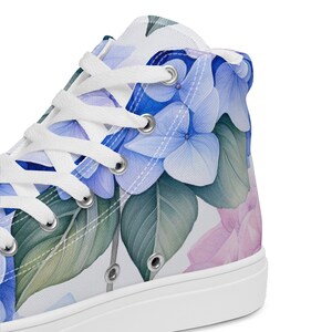 Hydrangea Women’s High Top Canvas Shoes - Etsy