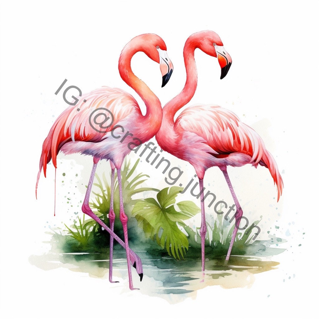 Pink Flamingo Clipart Bundle: 15 Flamingo Clip Art, Flamingos ...
