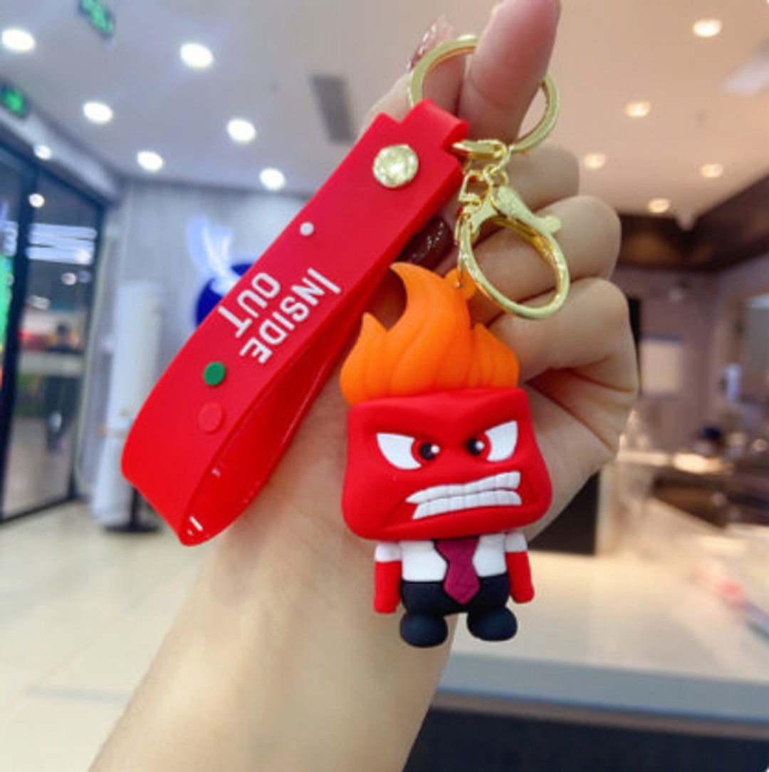 Anger Inside Out Keychain Disney Pixar Character Keyring for - Etsy