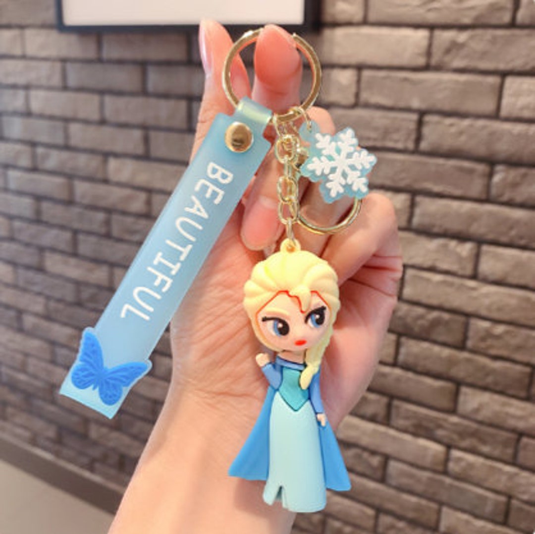 Elsa Frozen Keychain Disney Princess Character Keyring for - Etsy