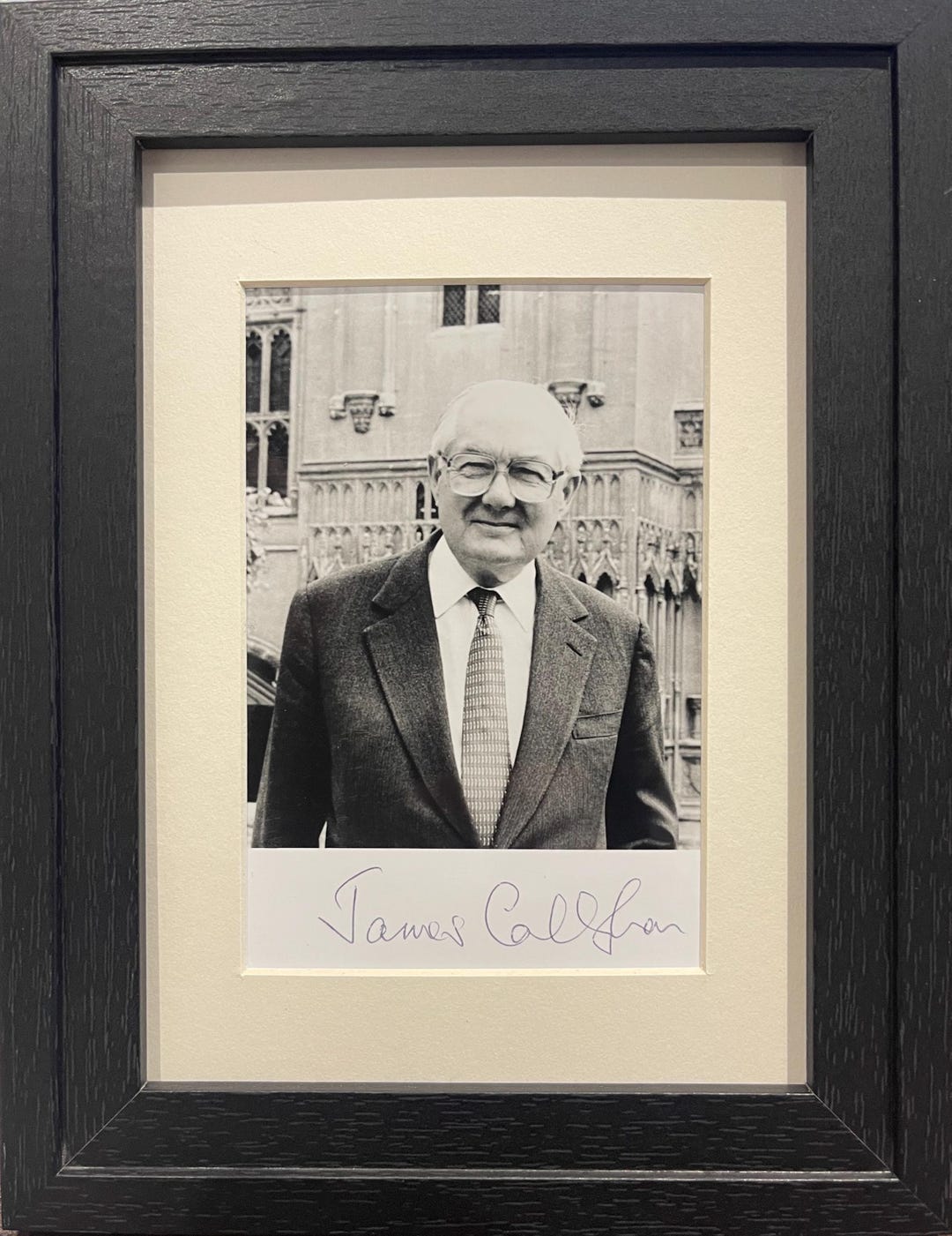 James (jim) Callaghan, Former British Prime Minister, Framed (8' X 6 ...