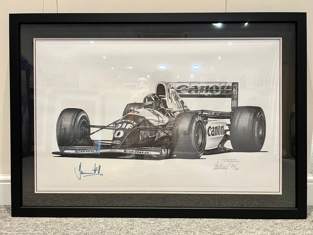 Damon Hill Hand Signed Williams Formula 1 Framed Stunning Limited ...