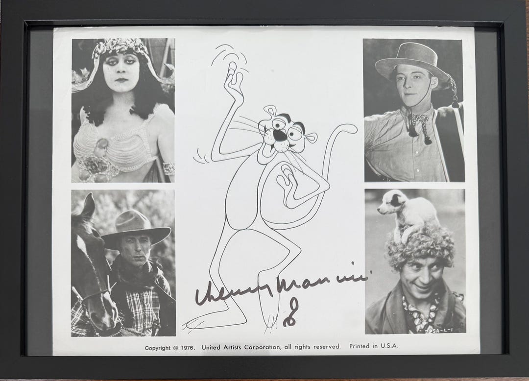 Henry Mancini, Film Composer, 100% Guaranteed Hand Signed Pink Panther ...