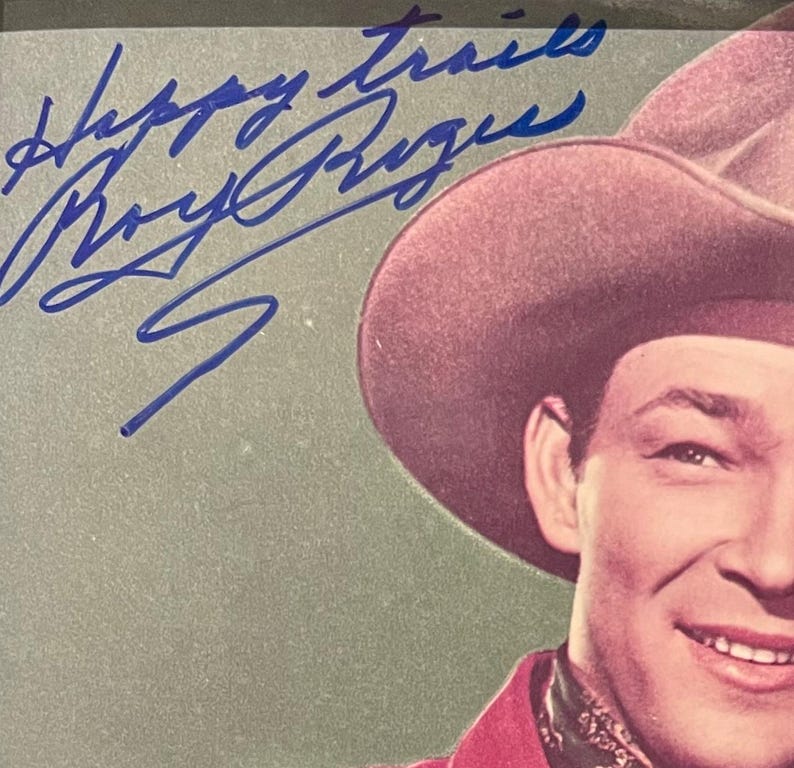 Roy Rogers, RARE Stunning Genuine 100% Guaranteed Hand Signed Publicity ...