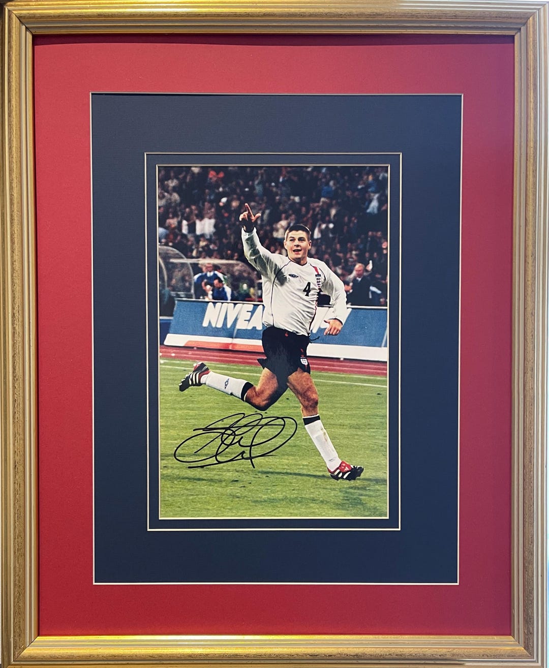 Steven Gerard, Liverpool FC Legend, Hand Signed Large 55cm X 45cm ...