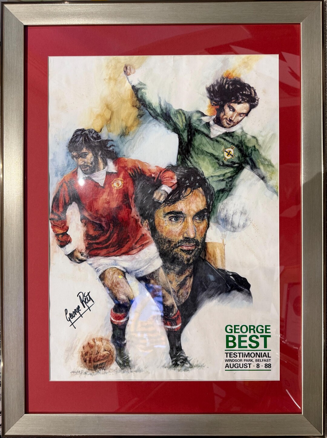 George Best, Manchester United Legend, Framed 70cm X 50cm Guaranteed ...