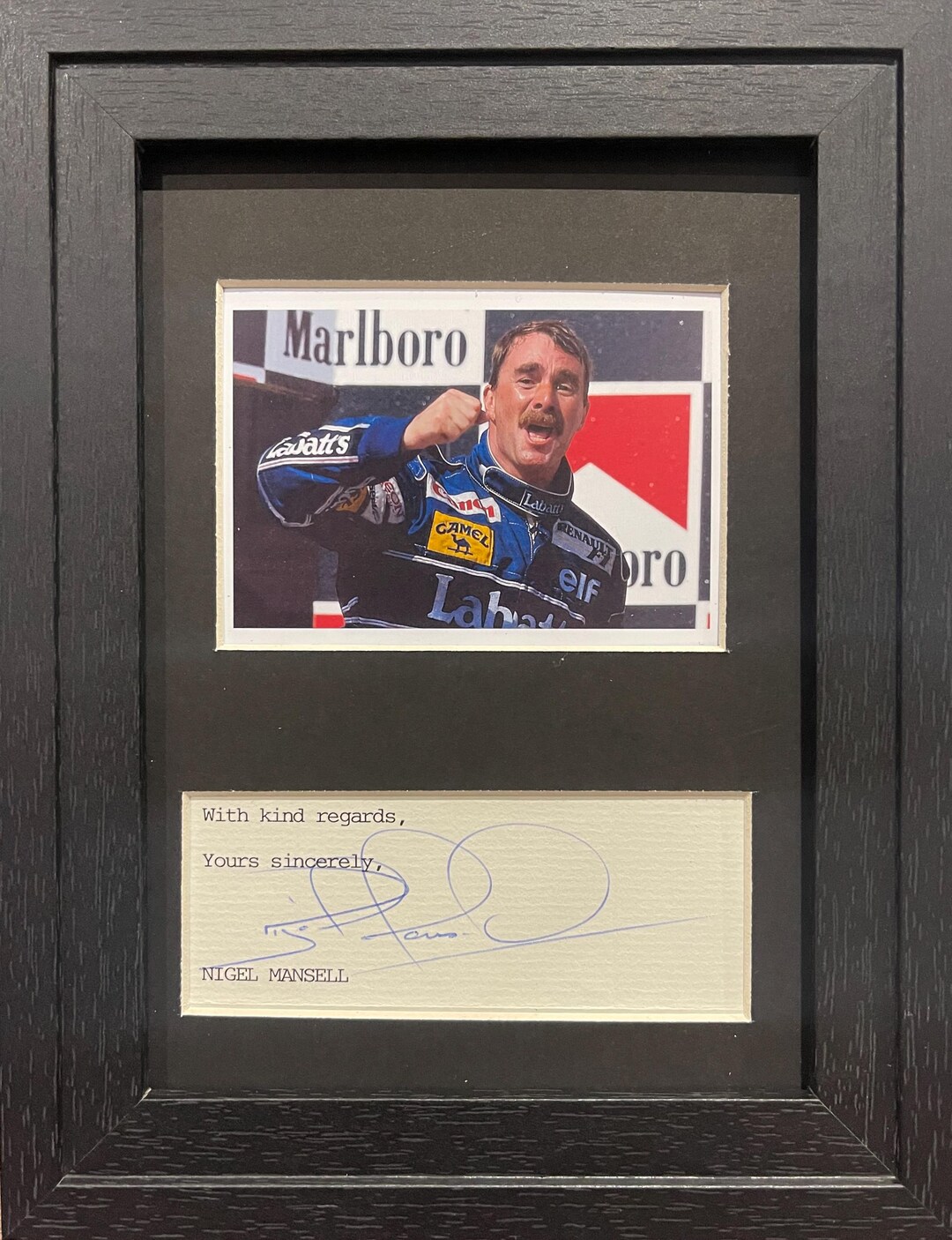 Stunning Nigel Mansell Hand Signed Formula 1 Presentation framed 10 ...