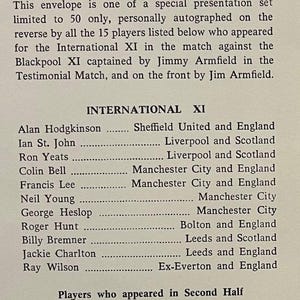 Jimmy Armfield Blackpool England Legend, Multi - Hand Signed Incl ...