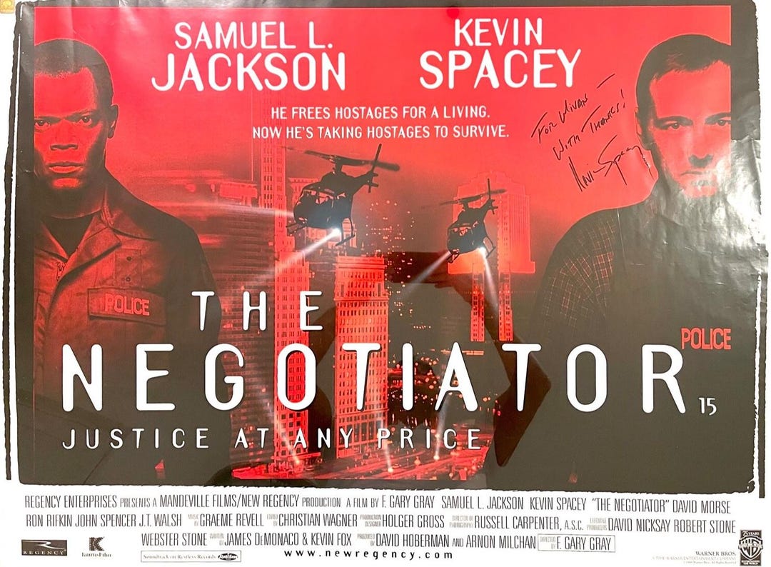 Kevin Spacey - Cinema Sized Large 40 Inch X 30 Inch 100% Hand Signed ...