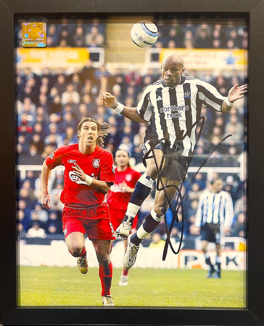 Jean - Alain Boumsong Ex Newcastle Utd Player Genuine Hand Signed and ...
