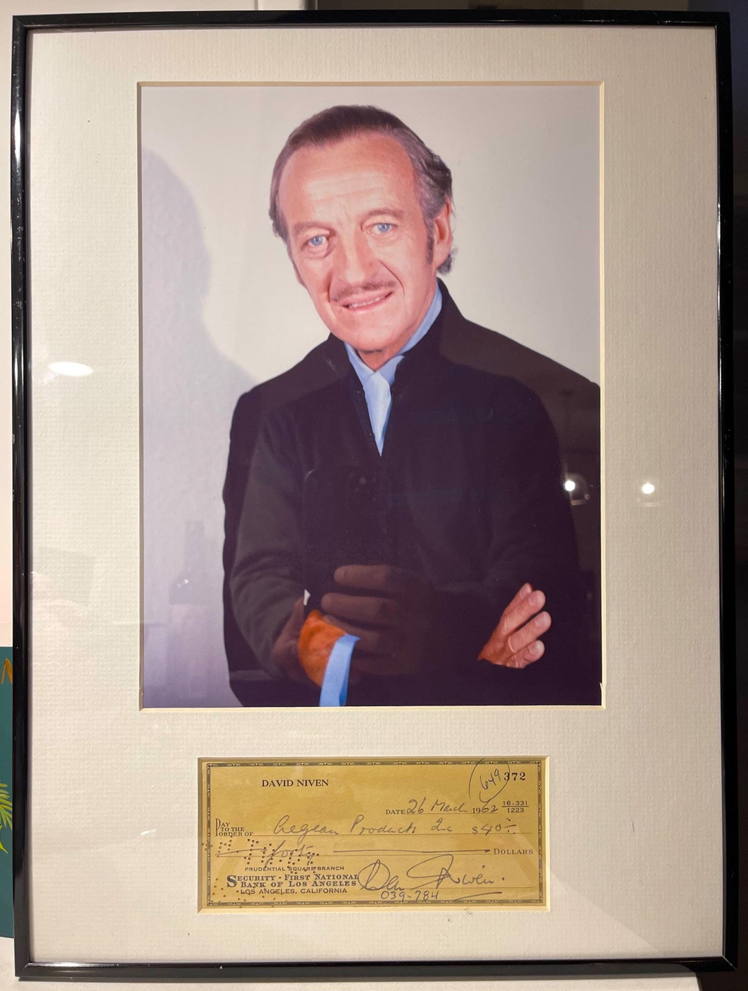 David Niven, Famous British Actor (guns of Navarone) Framed (16' X 12 ...