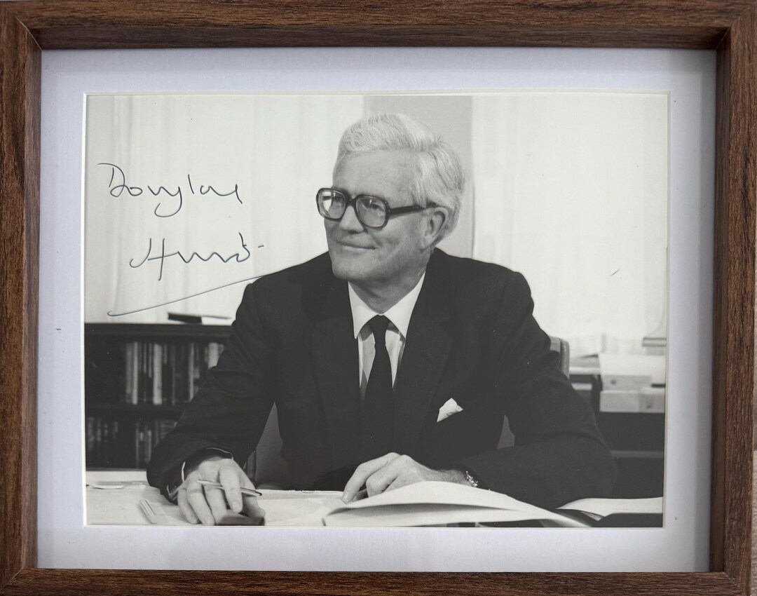 Douglas Hurd, Former British Home Secretary, Framed (23cm X 18cm) 100% ...