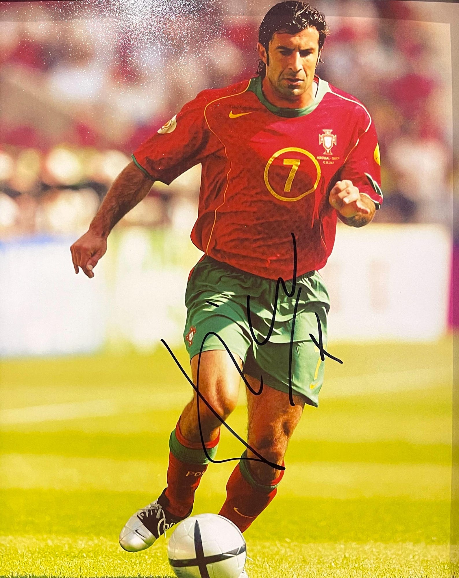Luis Figo, Barcelona, Real Madrid, Milan, Portuguese Legend, Black ...