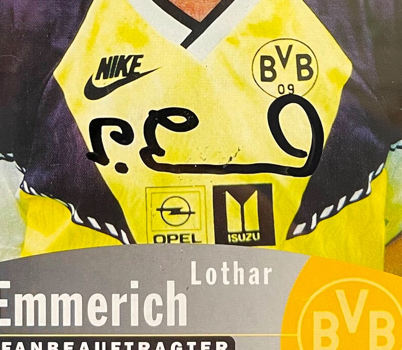 Stunning Framed 4 X 6 West Germany and BVB Legend Lothar Emmerich 100% ...