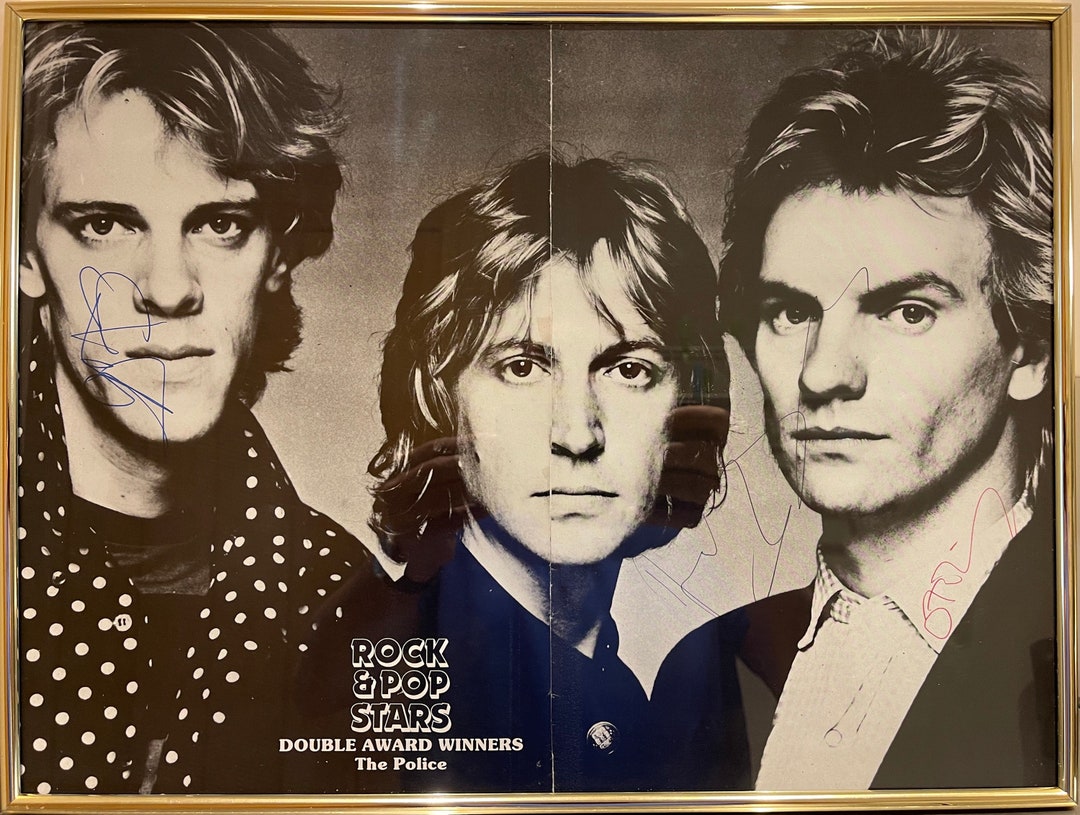 The Police - 100% Guaranteed Full Band Hand Signed Magazine Page - With ...