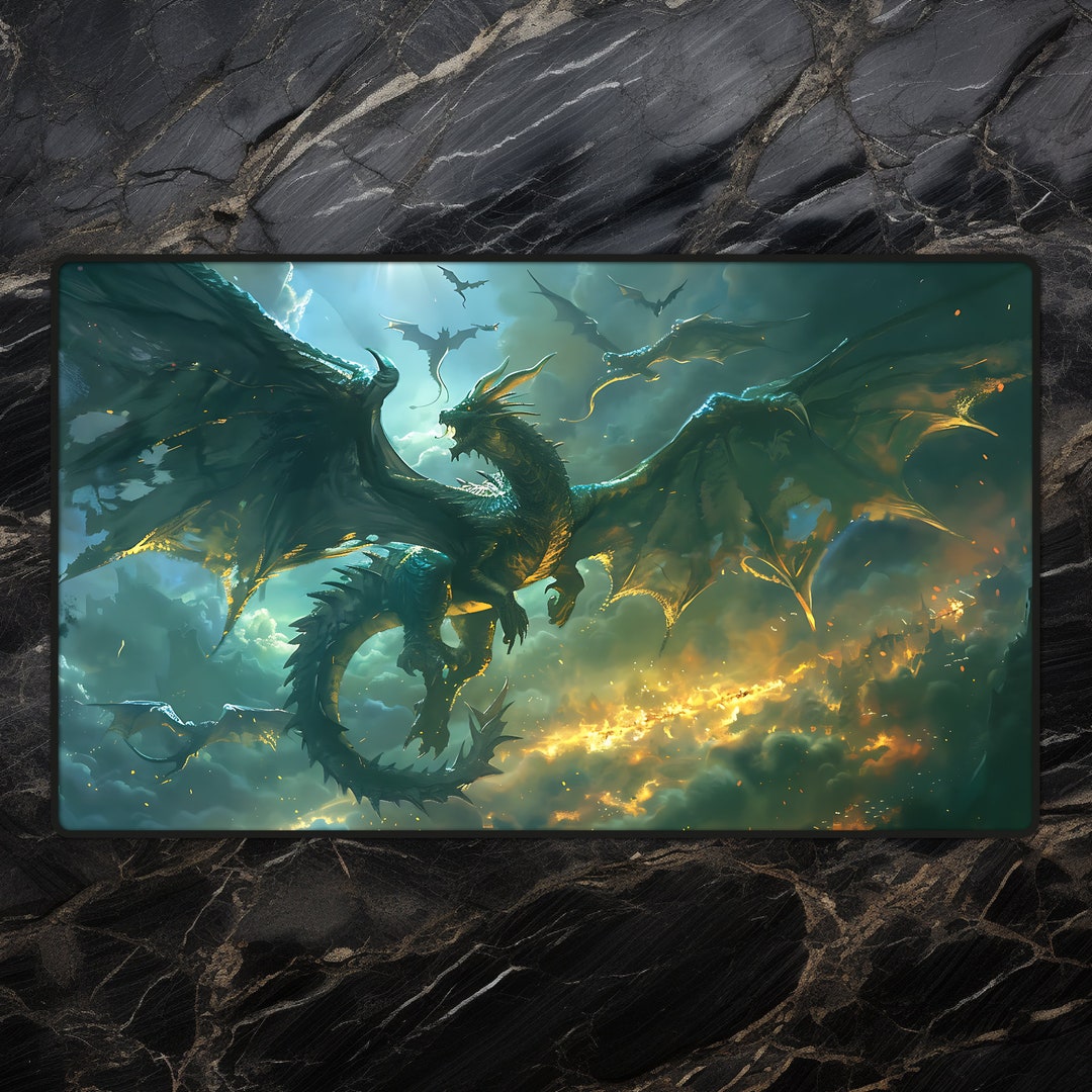 Dragons Flight Magic: the Gathering Playmat with/without Layouts - Etsy