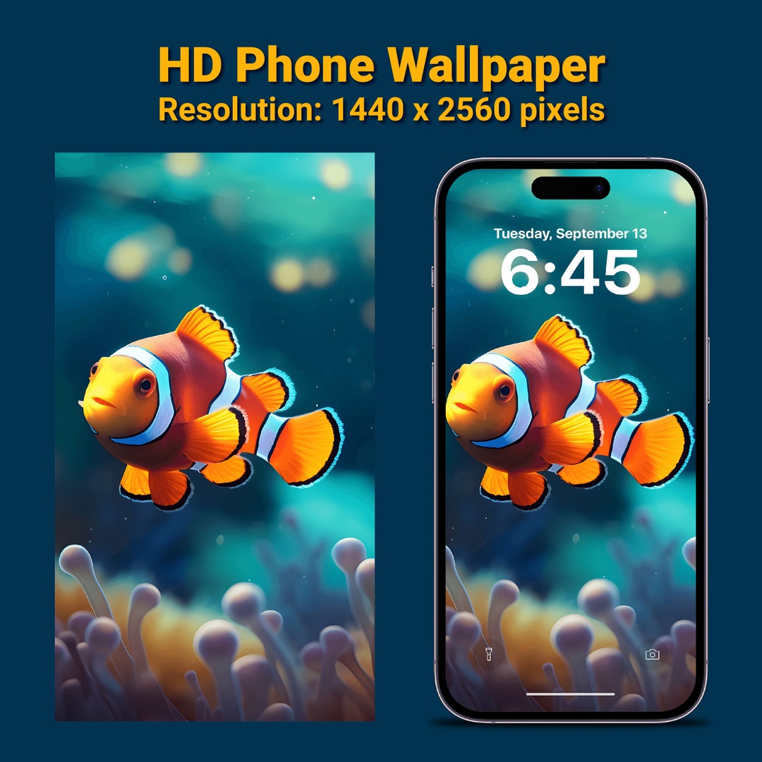 Clown Fish Phone Wallpaper, Art Wallpaper Iphone, Smartphone Wallpaper ...