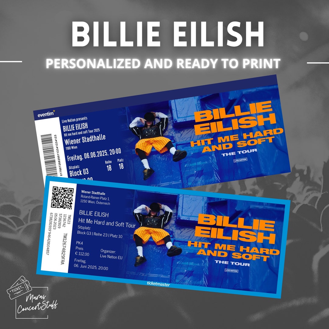 BILLIE EILISH Hit Me Hard and Soft Tour / Fan Souvenir Concertticket ...