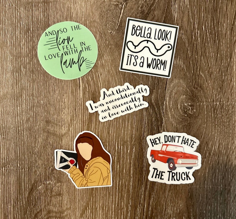 Twilight Stickers Edward Cullen Bella Swan Jacob Black Forks Washington ...