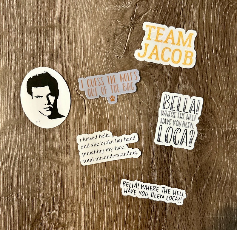 Twilight Stickers Edward Cullen Bella Swan Jacob Black Forks Washington ...