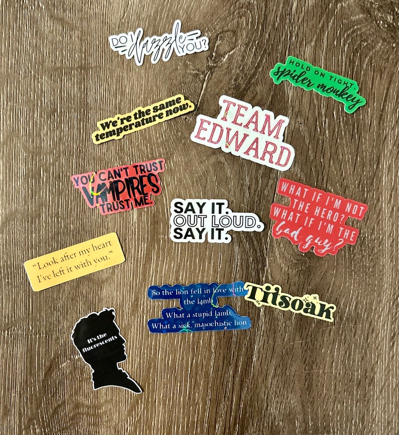 Twilight Stickers Edward Cullen Bella Swan Jacob Black Forks Washington ...